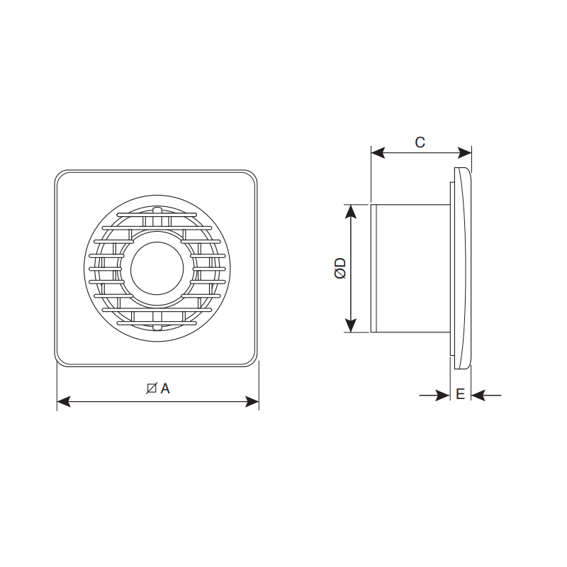 Extracteur Vortice FILO diamètre 150 mm